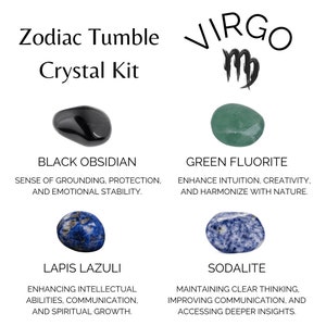 VIRGO Zodiac Crystals Set, Astrology Birthday Gift, Astrology Gift ...