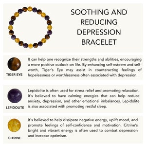 Soothing DEPRESSION Crystal Bracelet, Beaded Gemstone Jewelry for ...