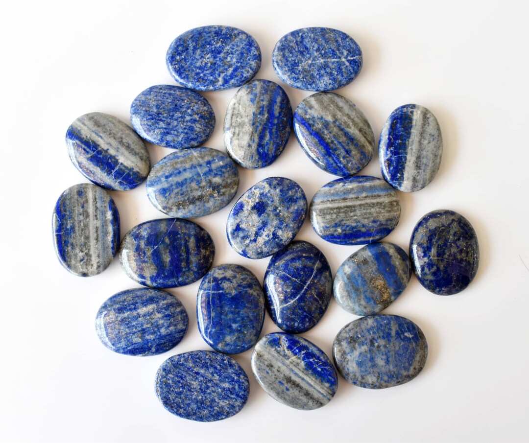 Lapis Lazuli Crystal Worry Stone, Beautifully Hand Polished Pocket ...
