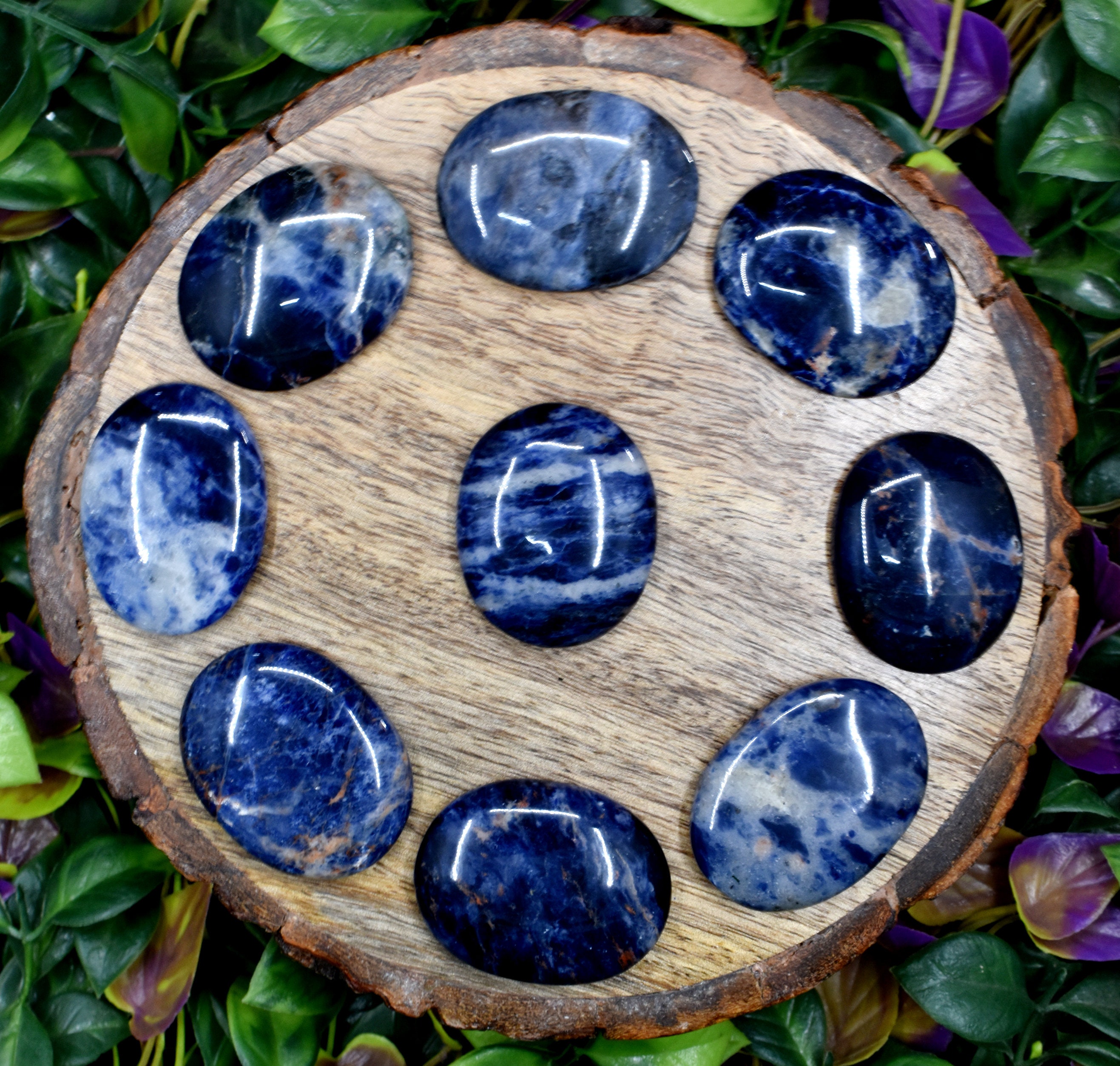 One 1 Sodalite Worry Stone for Crystal Healing Pocket Palm - Etsy