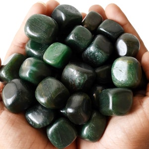 Green Jade Tumbled Stones, Healing Crystals, Tumbled Stones in Pack ...