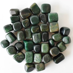 Green Jade Tumbled Stones, Healing Crystals, Tumbled Stones in Pack ...