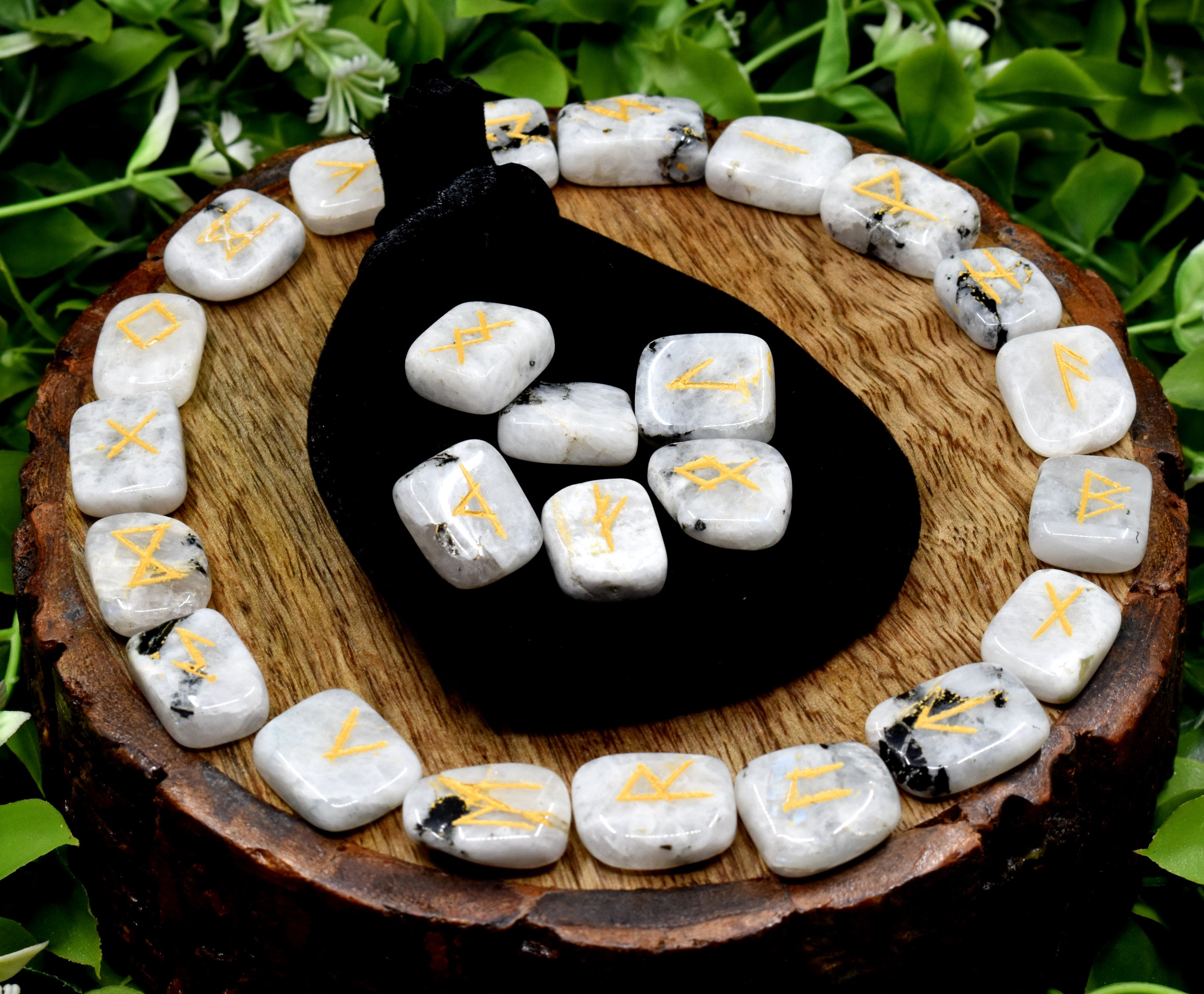 Rainbow Moonstone Rune Sets Elder Futhrak Rune Set Comes With - Etsy