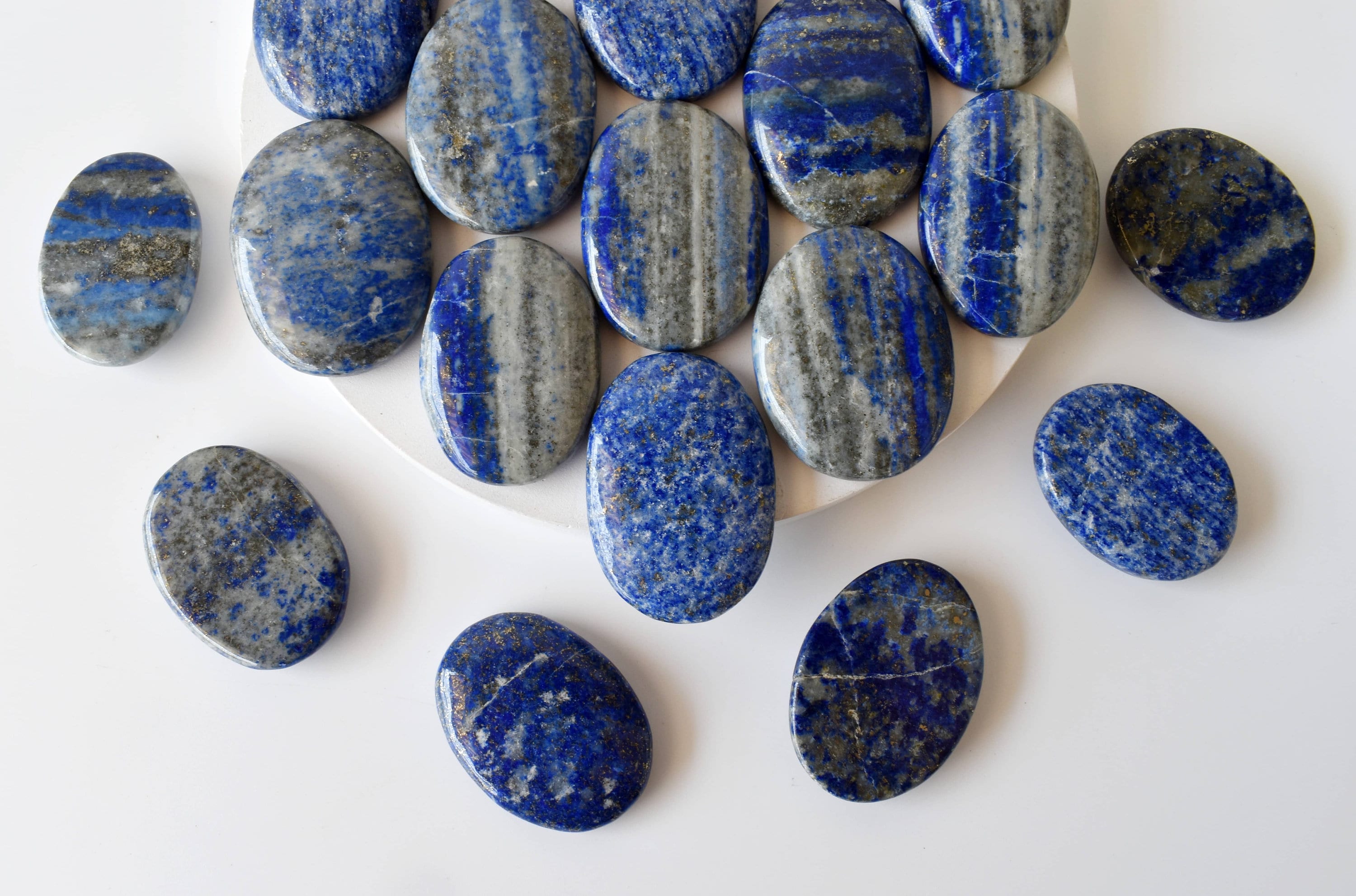 Lapis Lazuli Crystal Worry Stone, Beautifully Hand Polished Pocket ...