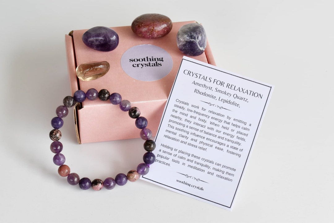 Brings RELAXATION Crystals Set, Gift for Brings Relaxation Stones ...
