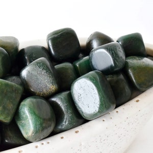 Green Jade Tumbled Stones, Healing Crystals, Tumbled Stones in Pack ...
