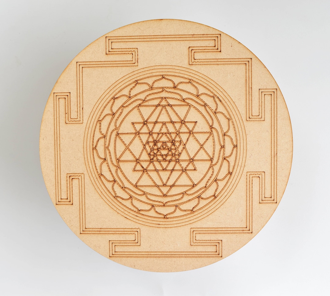 6" Shree Yantra Crystal Grid Plate, Recharging Plate, Reiki Healing ...