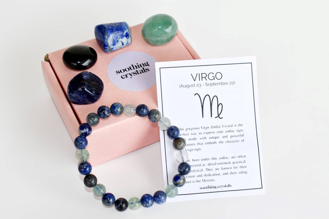 VIRGO Zodiac Crystals Set, Astrology Birthday Gift, Astrology Gift ...