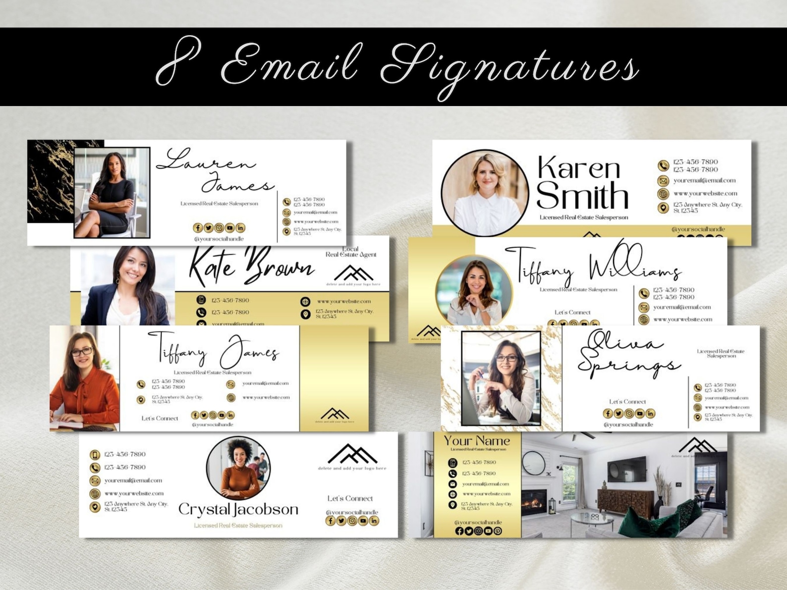 Luxury Real Estate Email Signature Template Bundle| Luxury Email ...