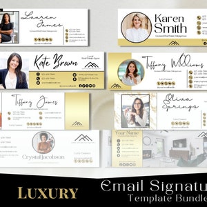 Luxury Real Estate Email Signature Template Bundle| Luxury Email ...