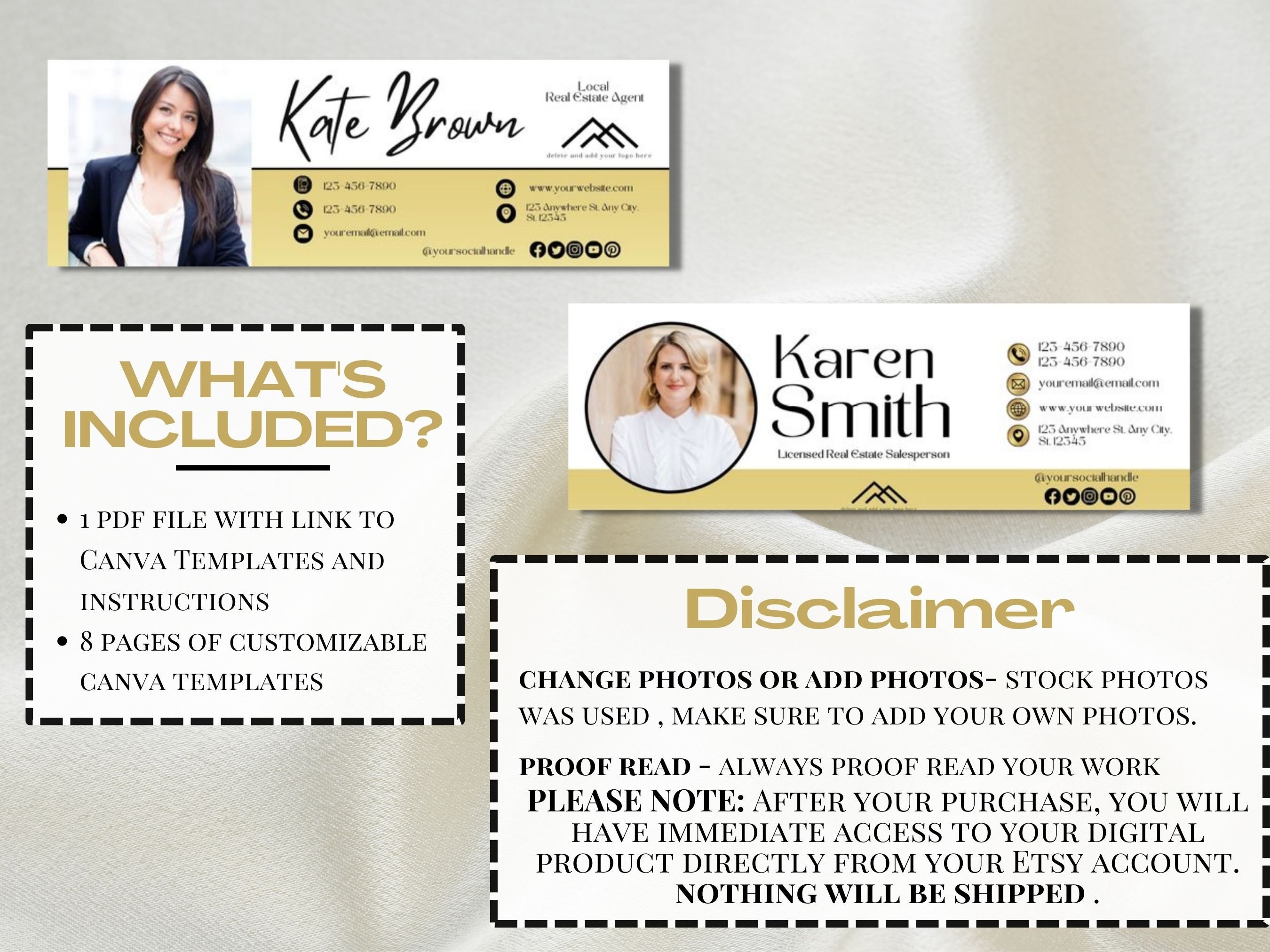 Luxury Real Estate Email Signature Template Bundle| Luxury Email ...