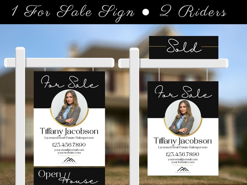 Luxury Real Estate Sign Template | Real Estate Sign and Riders Template ...