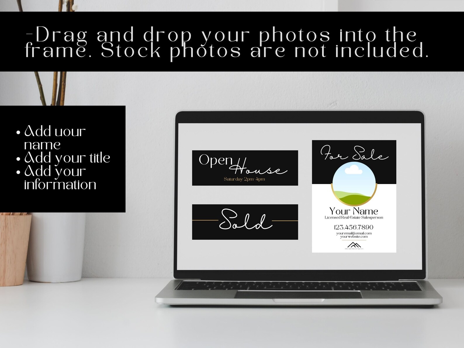 Luxury Real Estate Sign Template | Real Estate Sign and Riders Template ...