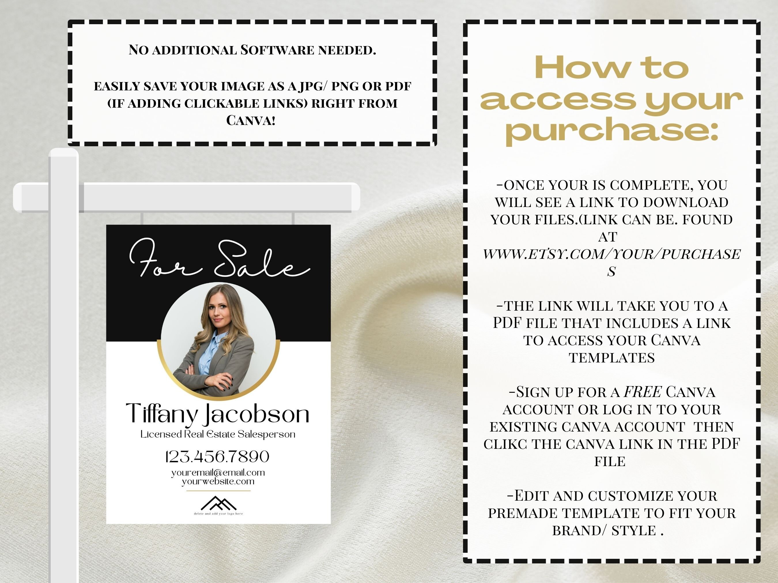 Luxury Real Estate Sign Template | Real Estate Sign and Riders Template ...