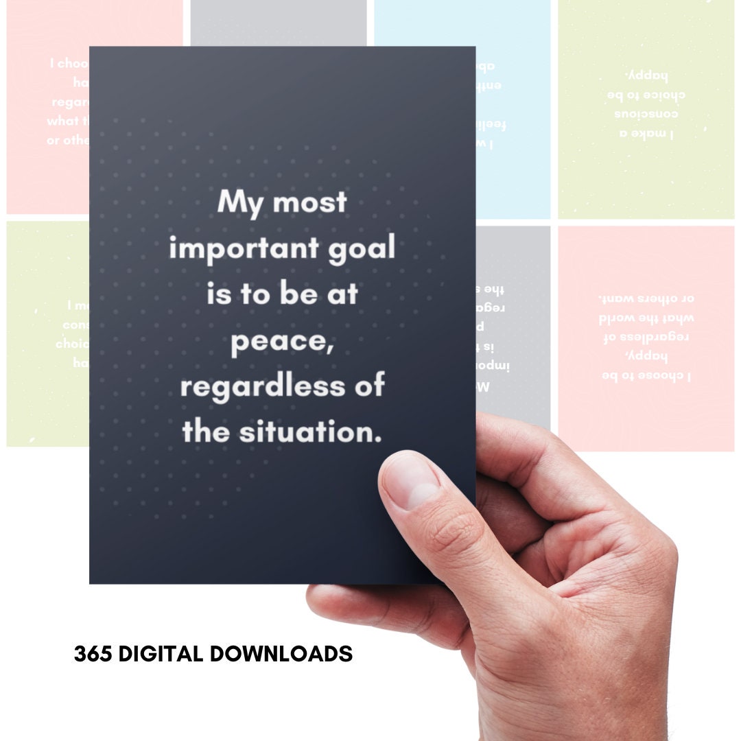 365 Affirmation Cards, Printable Affirmations Digital Download - Etsy
