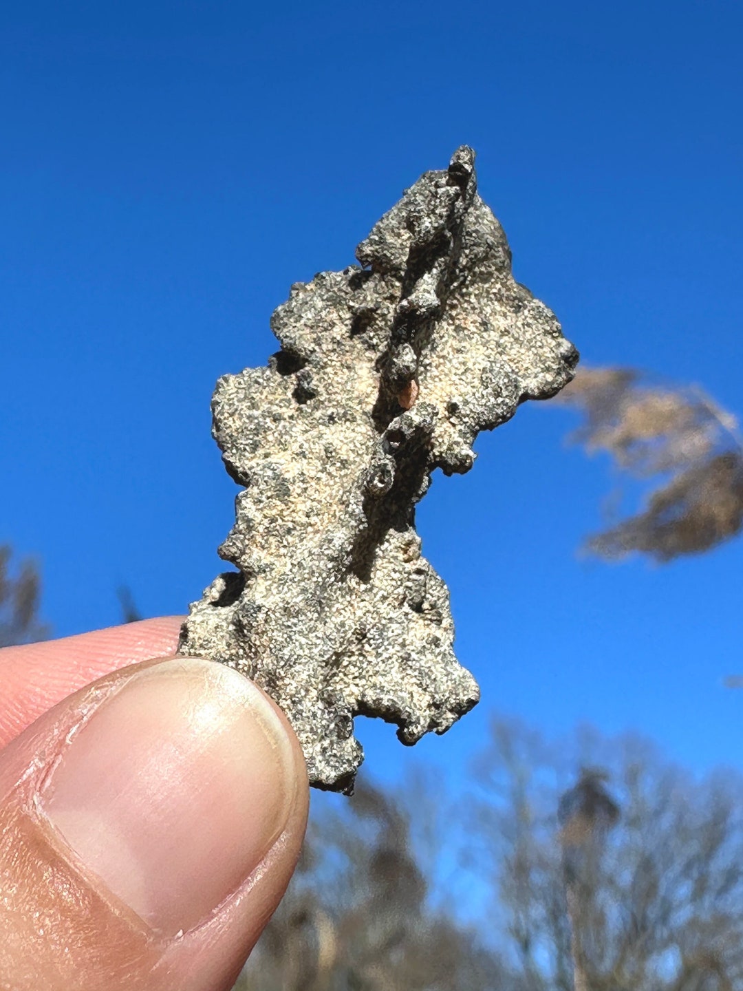 Small Fulgurite Flash Tube Lightning Sand Lightning Rock Manifestation ...