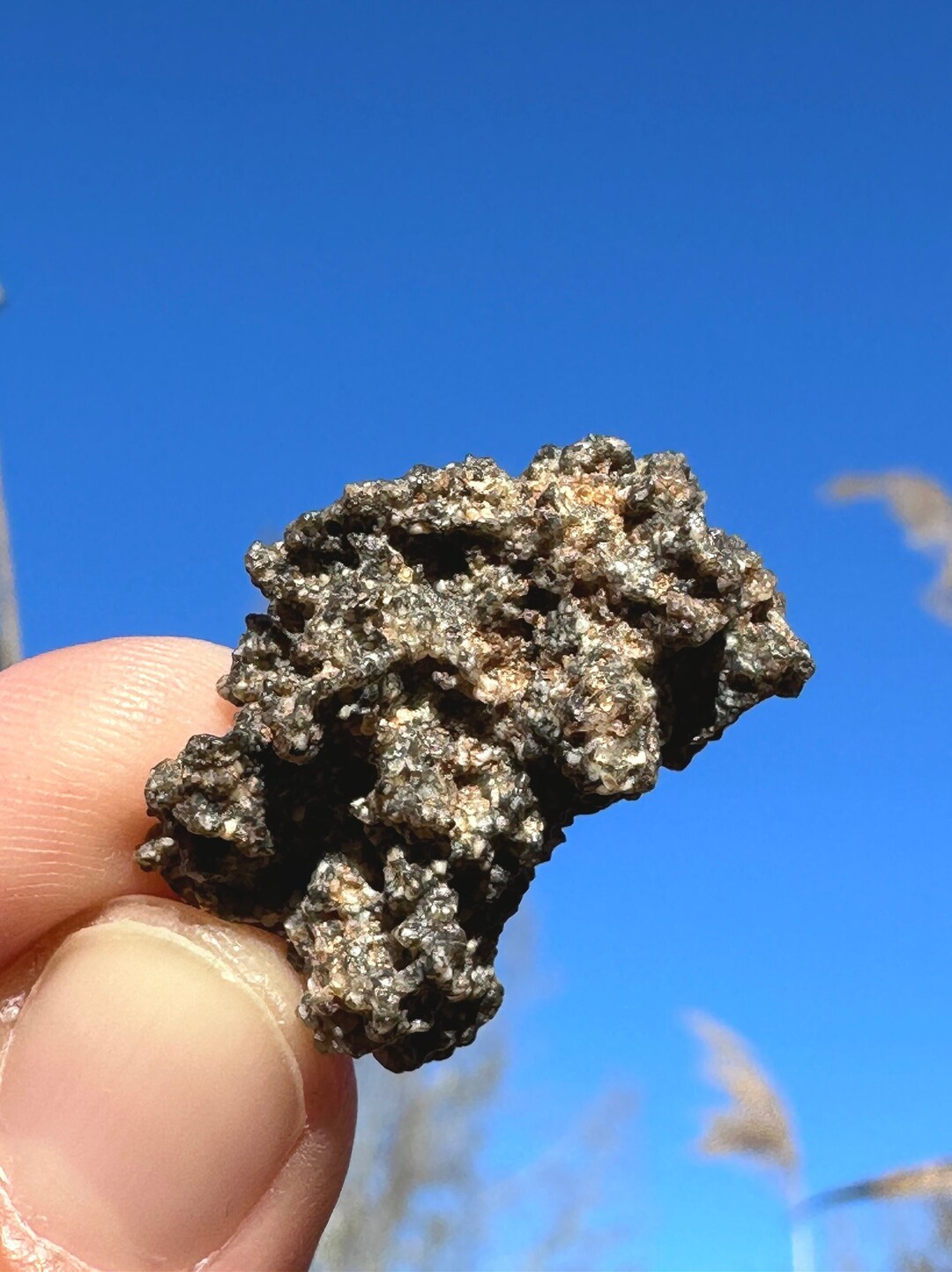 Small Fulgurite Flash Tube Lightning Sand Lightning Rock Manifestation ...