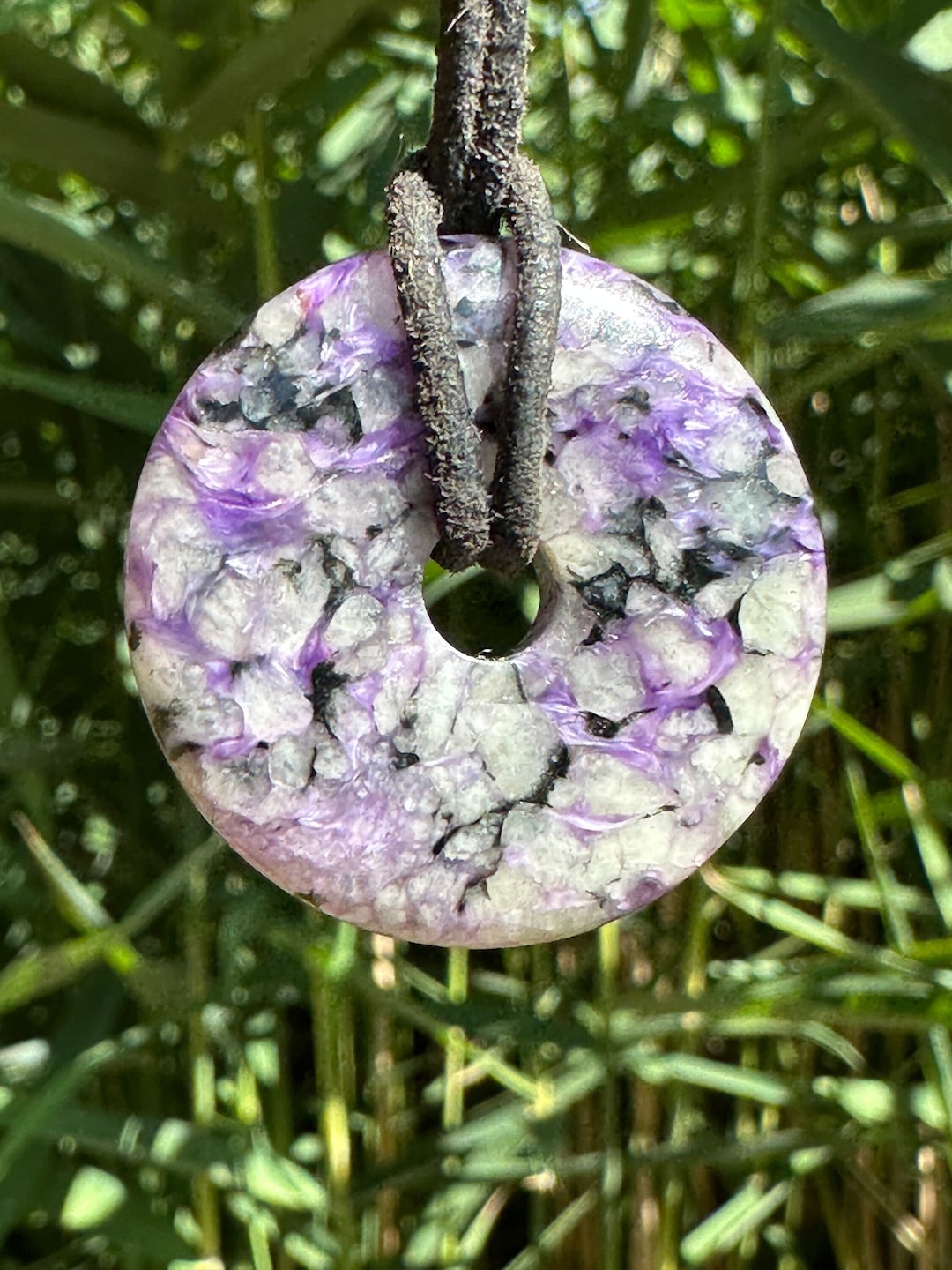 Genuine Charoite Donut Pi Disk Chakra Spirituality Meditation ...