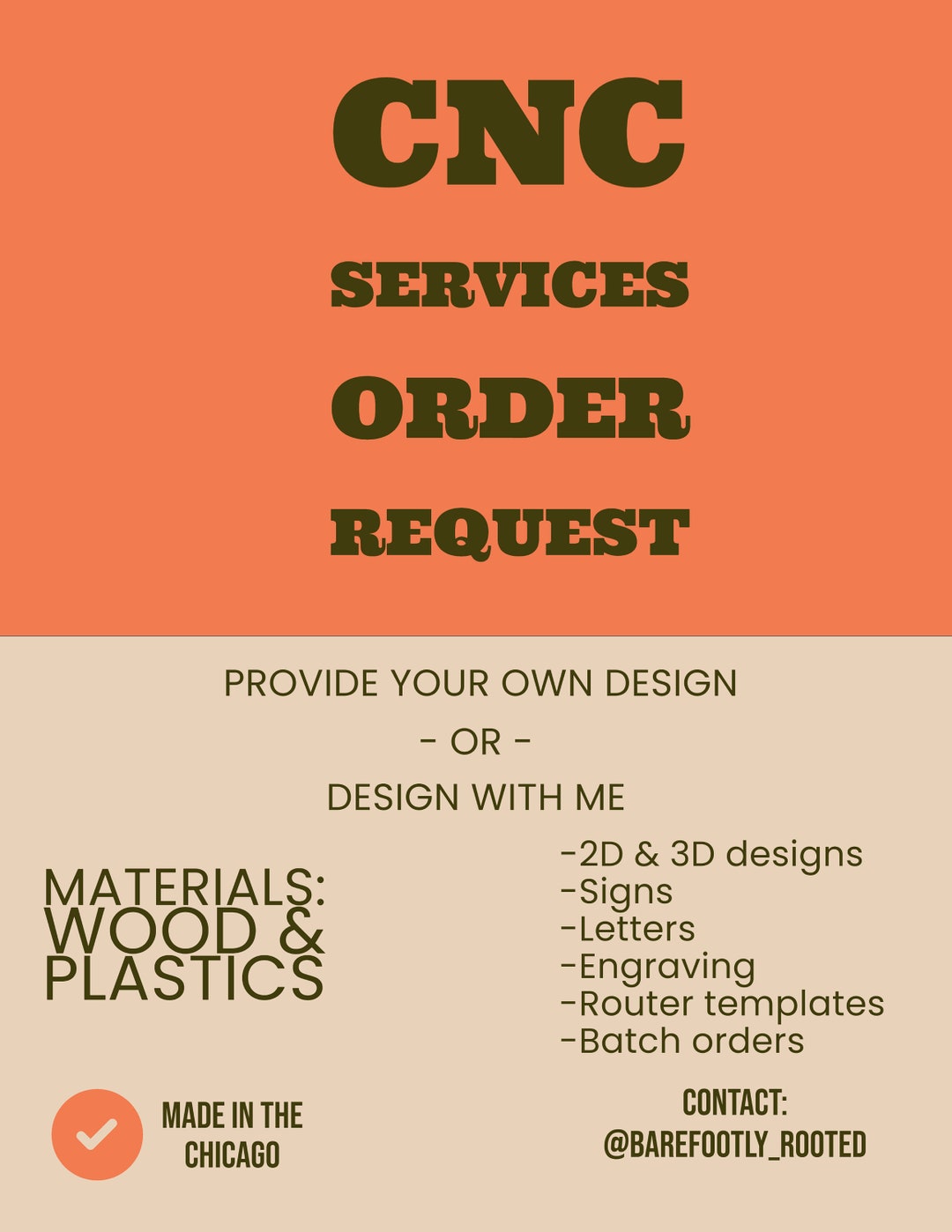 CNC Services Order Request - CNC Woodworking Services - Custom Signs ...