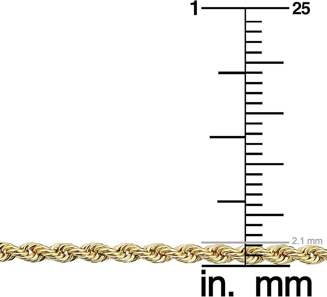 2mm 24k Rope Gold Chain Necklace for Men and Women Hip Hop Miami Cuban ...