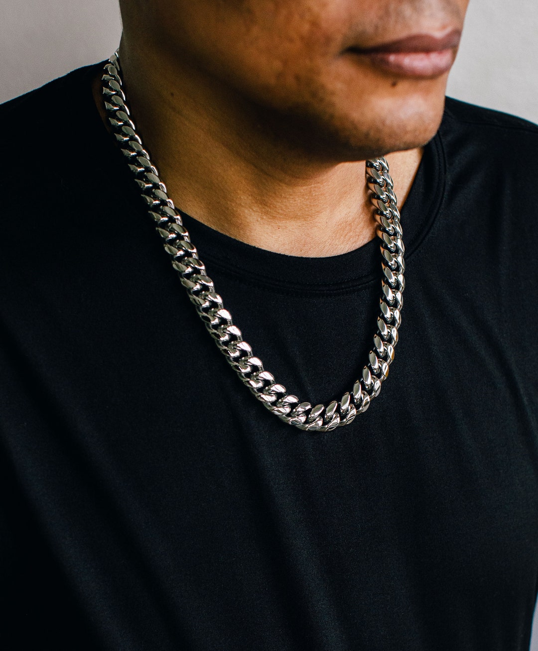 14k Stamped Cuban Link Chain, Hip Hop Chain, Mens Chain Necklace, 14mm ...