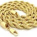 7mm 24K Rope Chain, Hip Hop Chain, Cuban Link Chain, Hip Hop Necklace ...