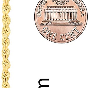 2mm 24k Rope Gold Chain Necklace for Men and Women Hip Hop Miami Cuban ...