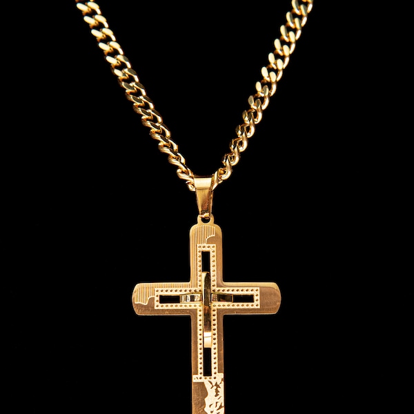 Cuban Chain With Cross - Etsy