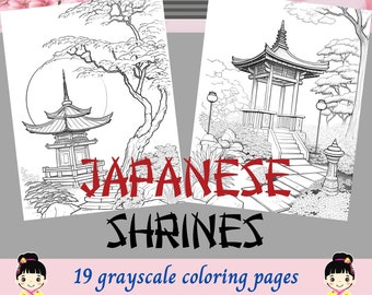 Shrine Coloring Page - Etsy UK