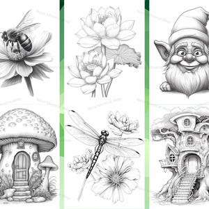 Random Grayscale Fun Set1, Coloring Pages for Adults | 35 Printable ...
