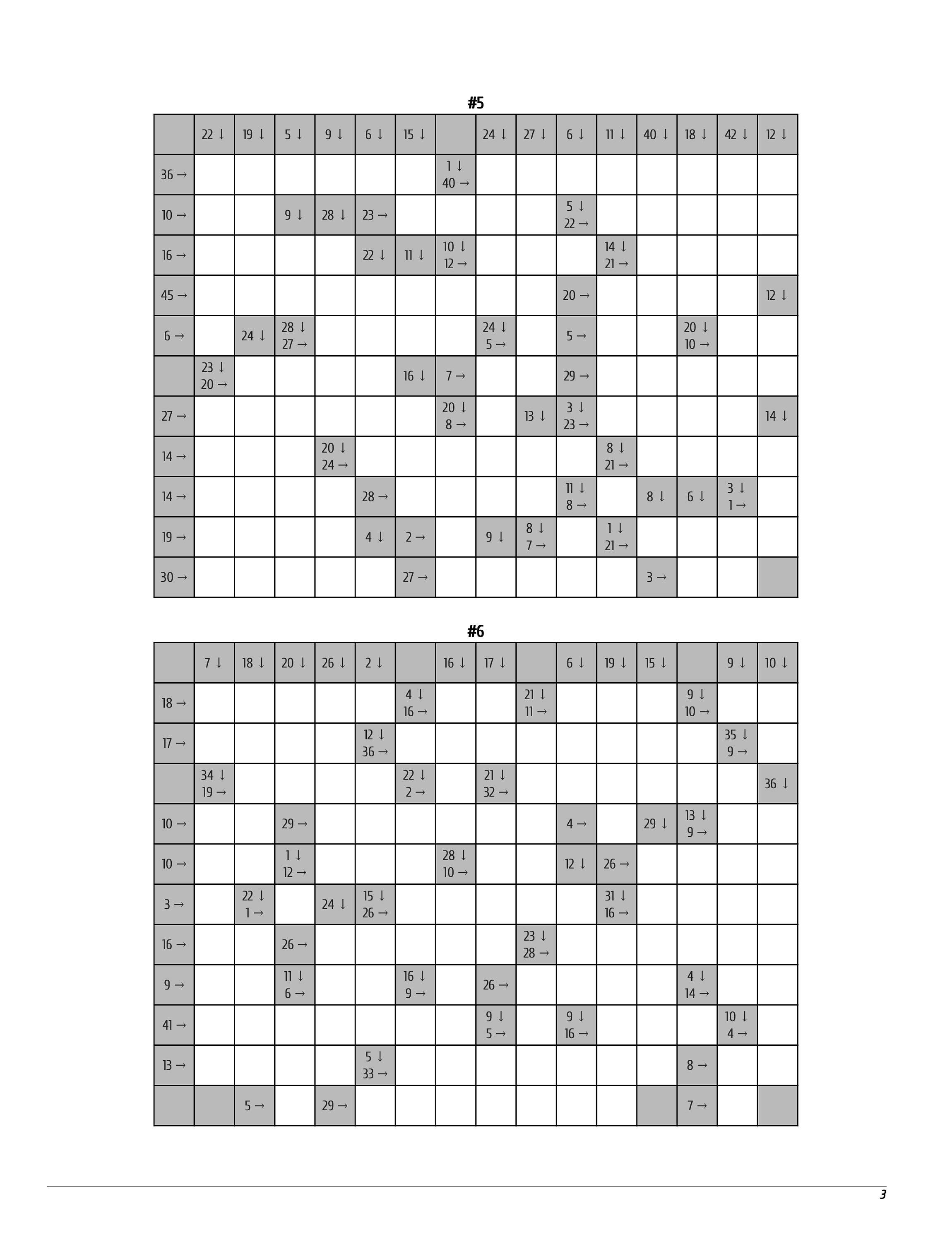 200 Kakuro Puzzle Games With Solutions / Printable Pages / Instant ...