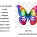 15 Rainbow Butterflies Clipart Set3 | Instant Download | Commercial Use ...