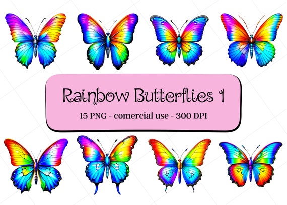 Rainbows And Butterflies Clipart