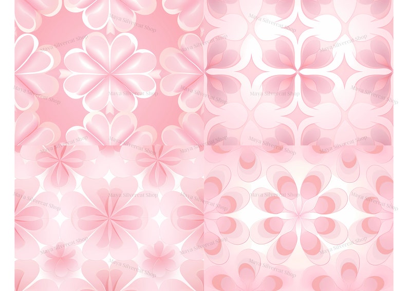 25 Floral Patterns - Pink 2 | Instant Download | Commercial Use - Etsy