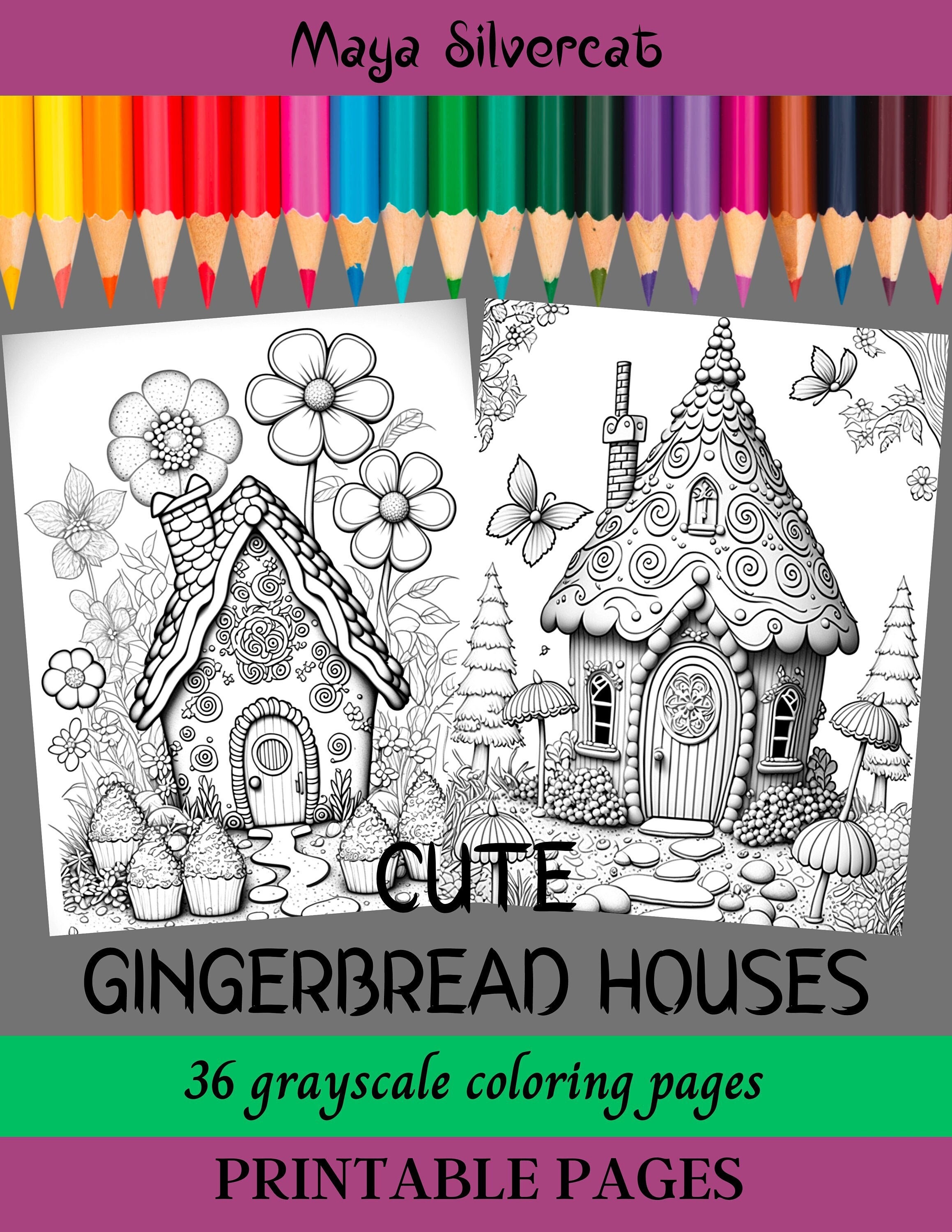 Cute Gingerbread Coloring Pages