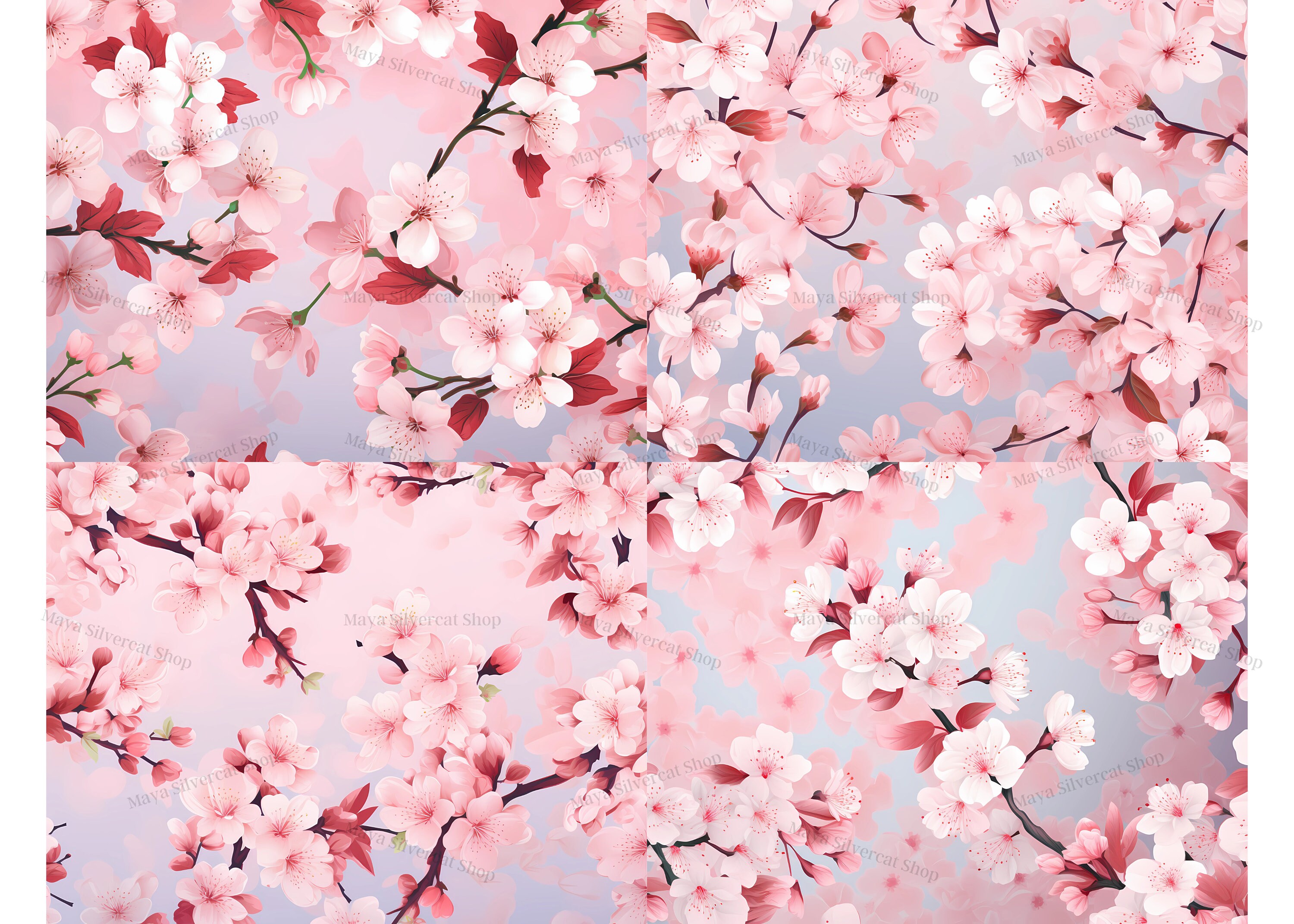 25 Pink Flower Backgrounds Set1 / Instant Download / Comercial Use - Etsy