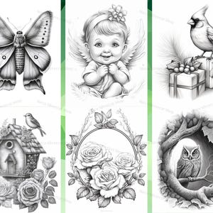 Random Grayscale Fun Set1, Coloring Pages for Adults | 35 Printable ...