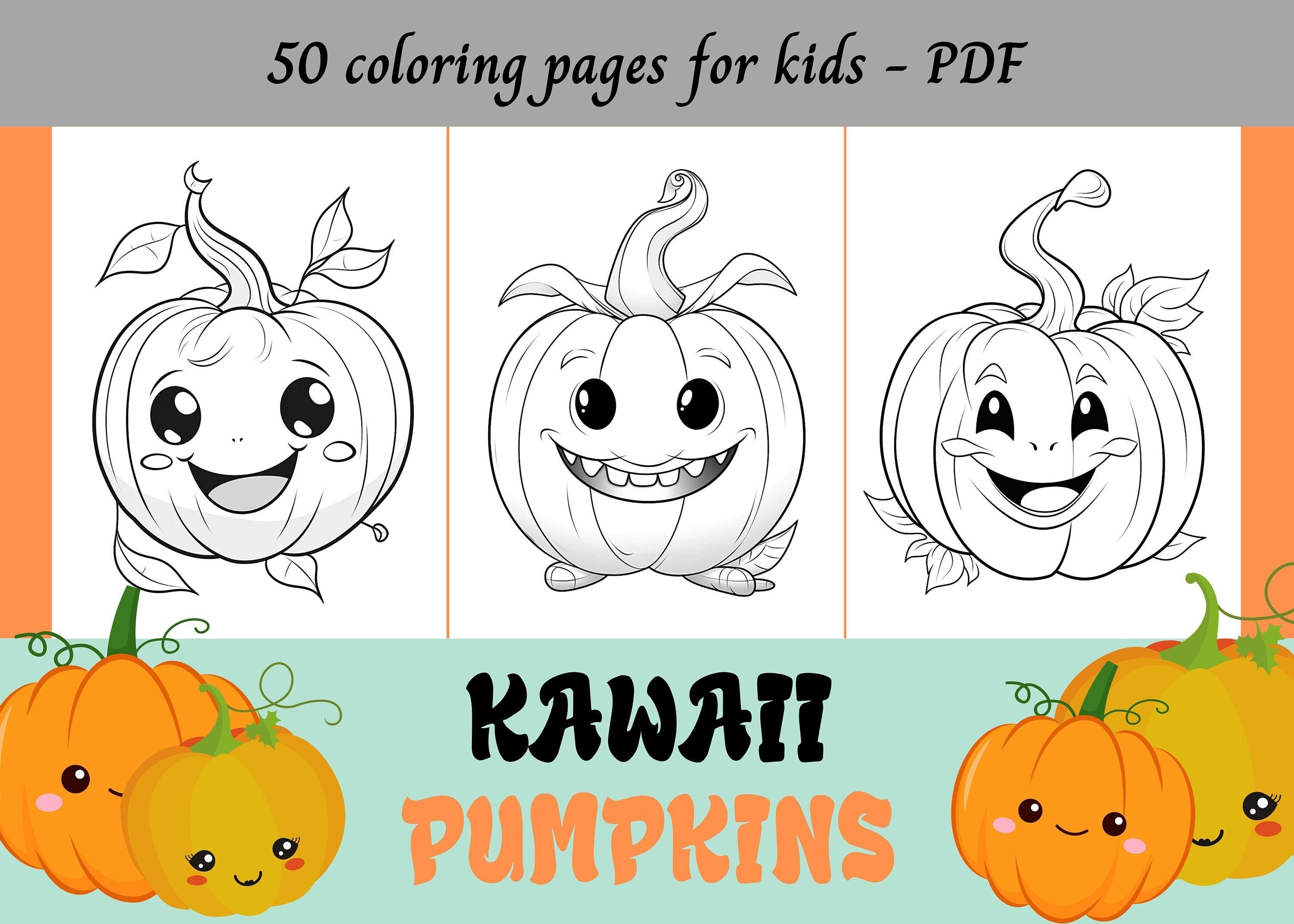 Pumpkin Face Coloring Page