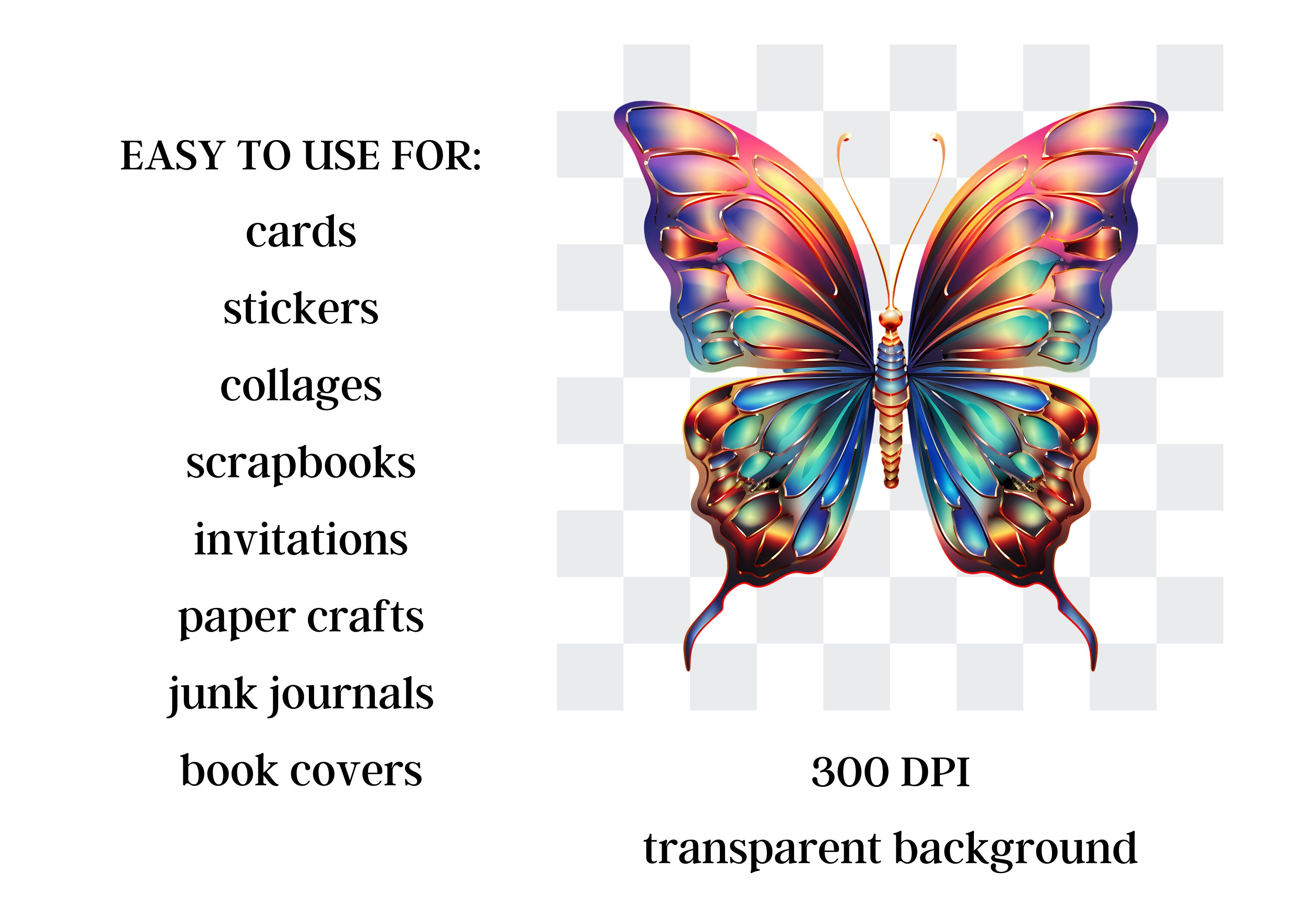 15 Rainbow Butterflies Clipart Set6 / Instant Download / - Etsy