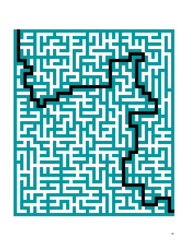 100 BIG COLORFUL MAZES With Solutions Medium Level / Printable Pages ...
