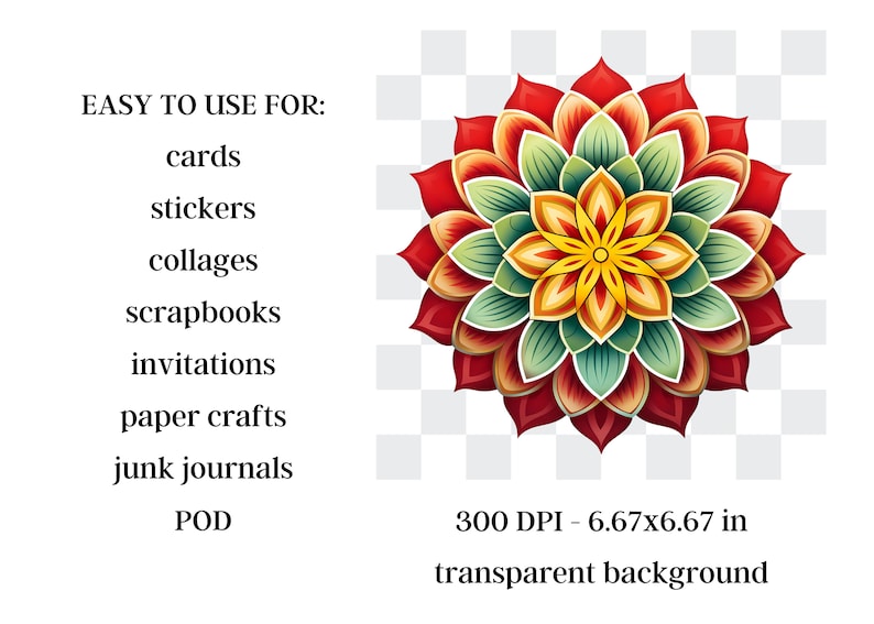 26 Colorful Mandalas Clipart Set2 | Commercial Use - Etsy