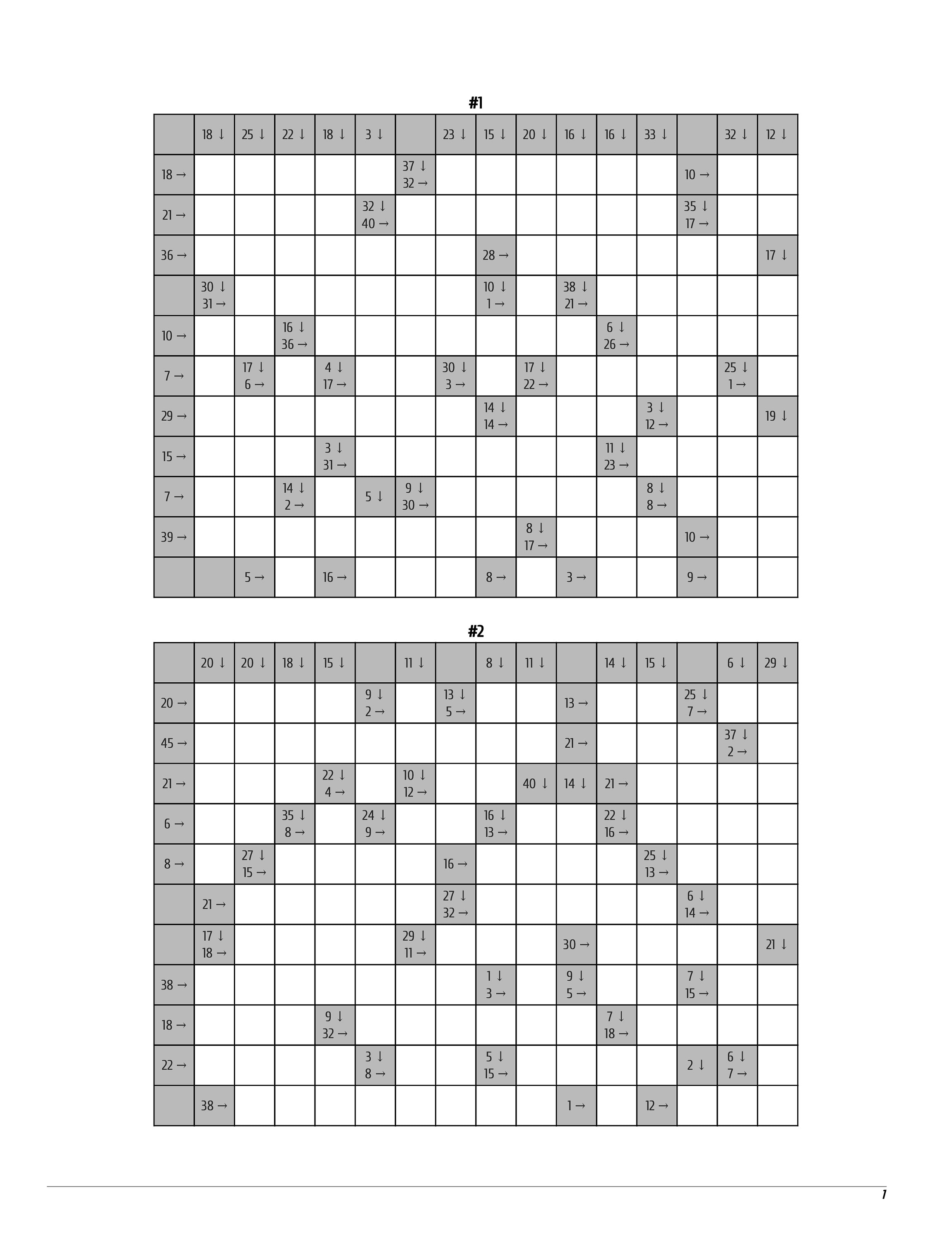 200 Kakuro Puzzle Games With Solutions / Printable Pages / Instant ...