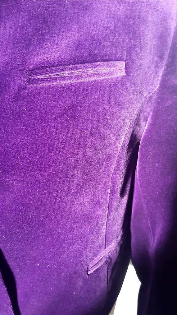 Vintage Gothic Steampunk purple velvet button tux sty… - Gem