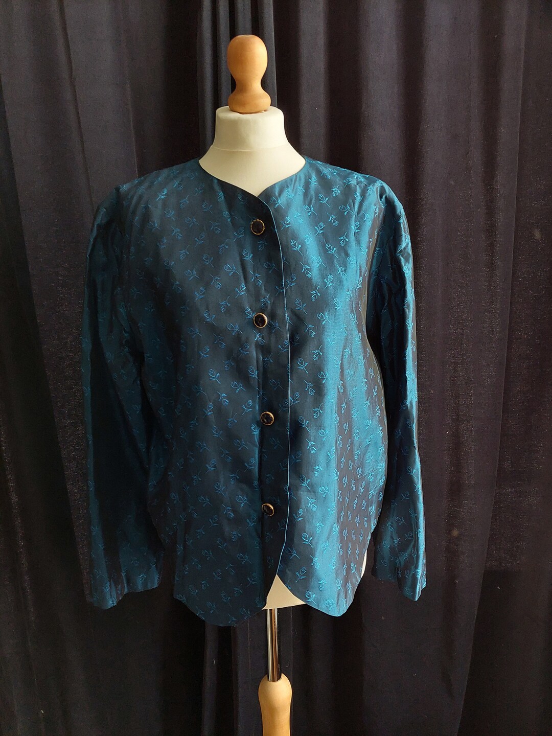 Vintage Blue Flower Gothic Steampunk Evening Jacket. - Etsy
