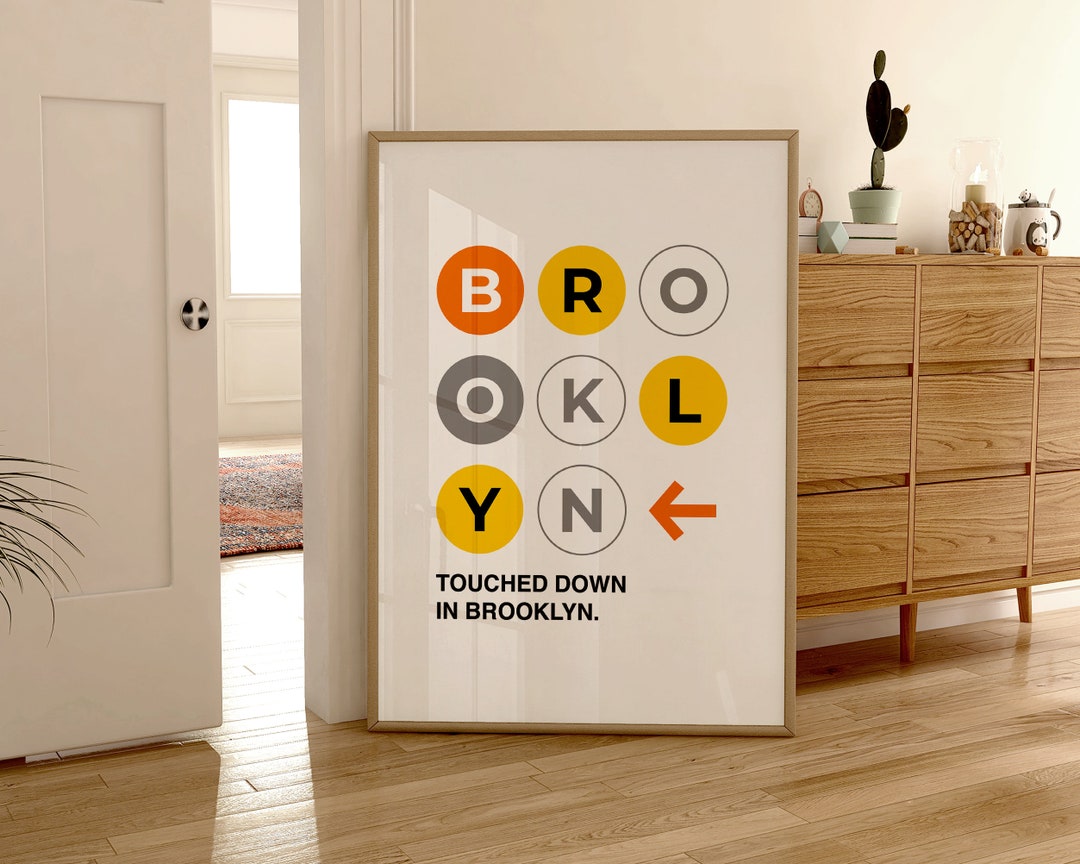 Brooklyn Printable Wall Art Subway Theme Maximalist Aethetic Trendy ...