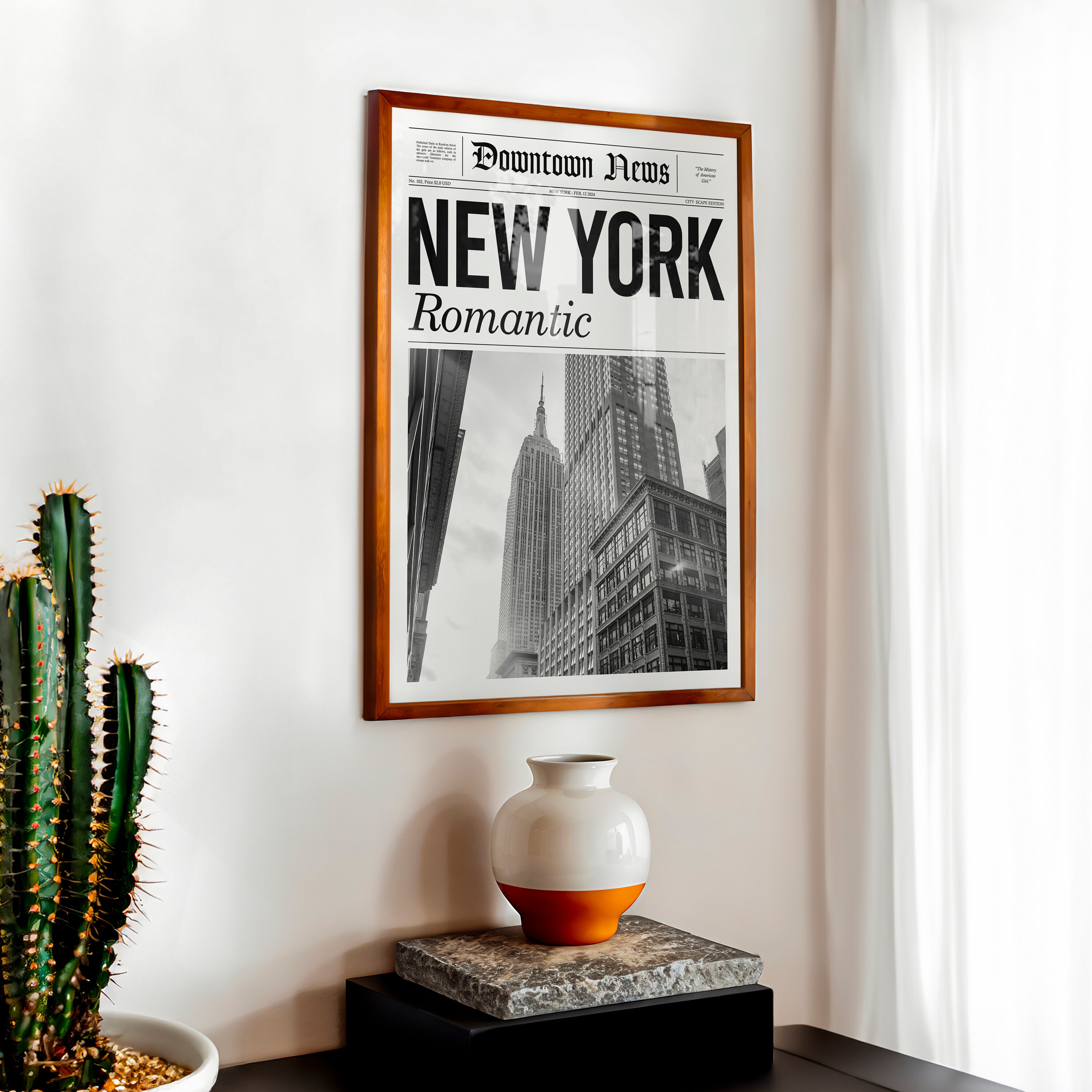 Newspaper Wall Decor Printable Room Decor Maximalist Wall Art New York ...