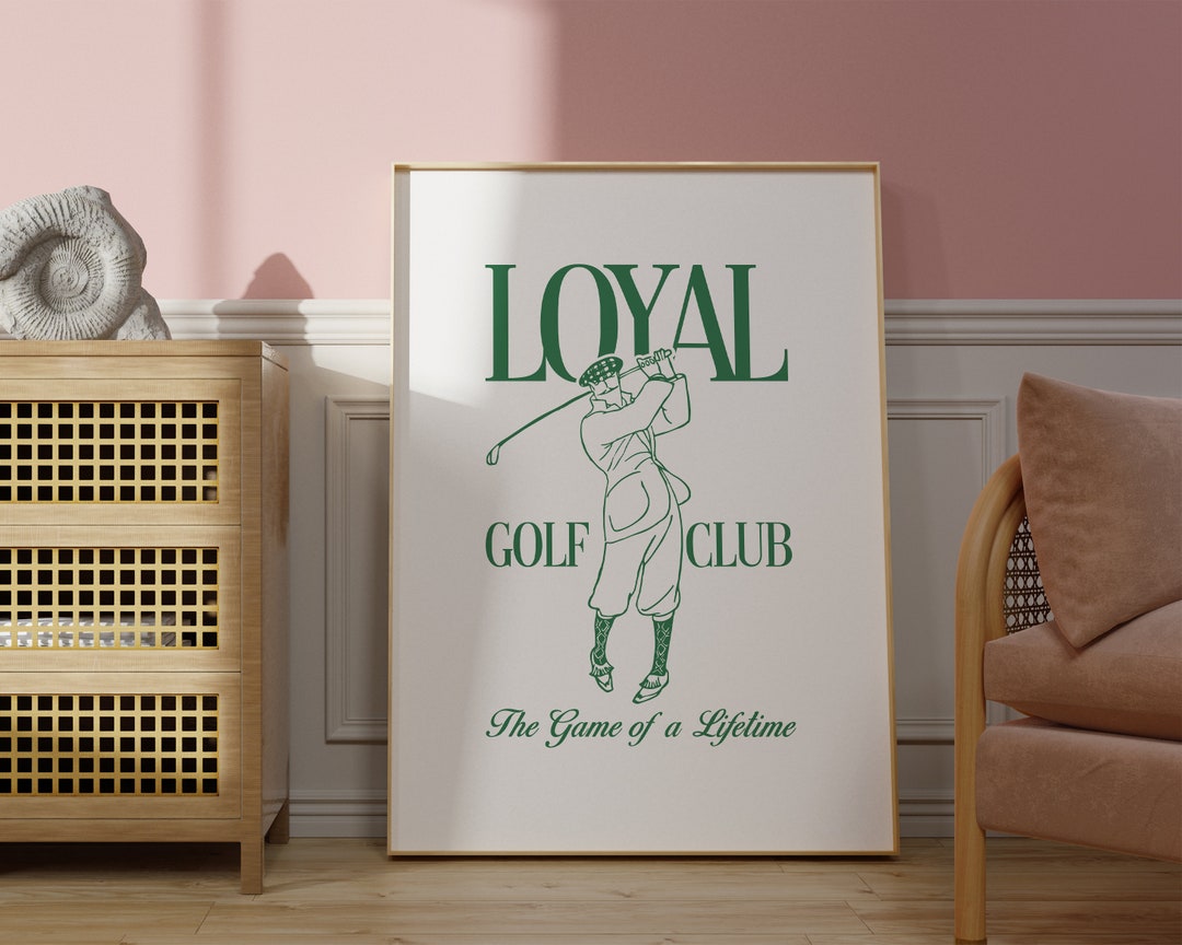 Retro Golf Club Golf Wall Art Print Poster Funny Golf Sports Poster ...