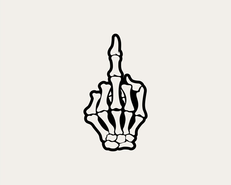 Halloween Skeleton Middle Finger Svg Png Eps Dxf Digital - Etsy Australia