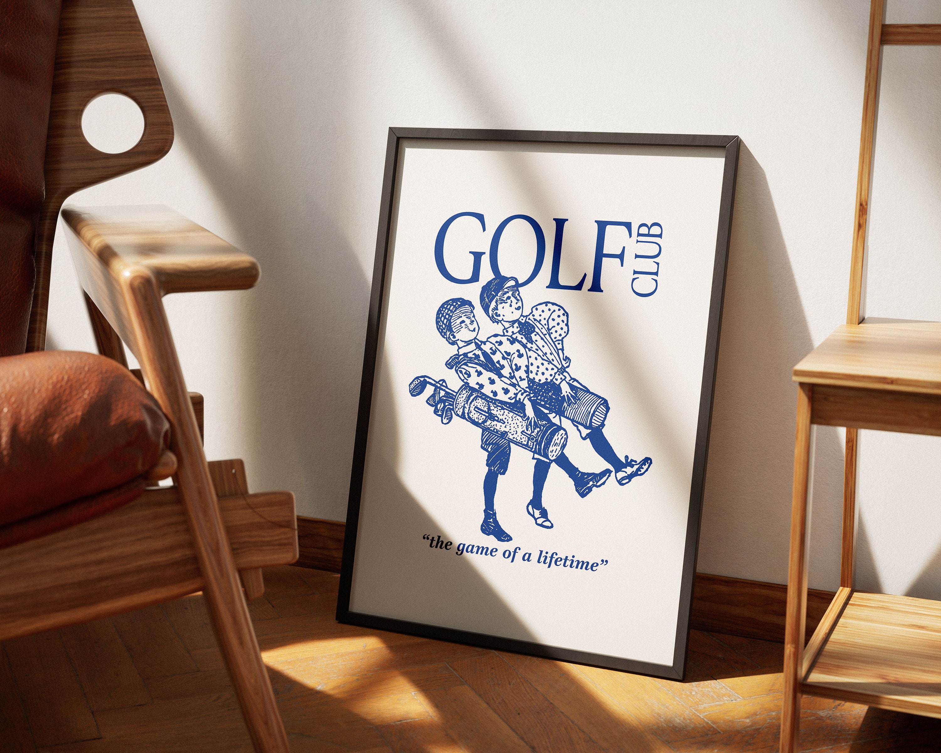 Vintage Golf Club Poster, Golf Print Wall Art, Funny Golf Sports Poster ...