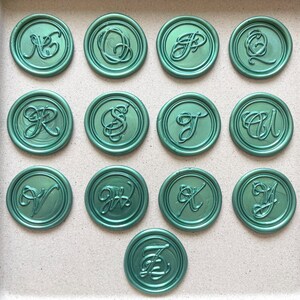 Cursive Wedding Wax Seal Sticker Custom Monogram Wedding Seal Initial ...
